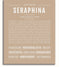 Seraphina | Name Art Print – Name Stories