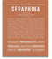 Seraphina | Name Art Print – Name Stories