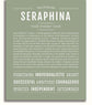Seraphina Personalized Name Meaning Art Prints – Name Stories