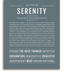 Serenity | Name Art Print – Name Stories