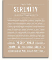 Serenity | Name Art Print – Name Stories