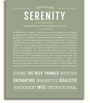Serenity | Name Art Print – Name Stories