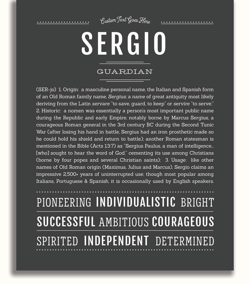 Sergio | Name Art Print – Name Stories