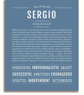 Sergio | Name Art Print – Name Stories