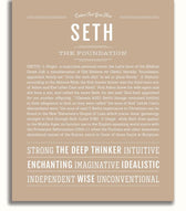 Seth Personalized Name Meaning Art Prints – Name Stories