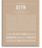 Seth Personalized Name Meaning Art Prints – Name Stories