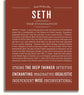 Seth Personalized Name Meaning Art Prints – Name Stories