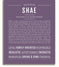 Shae Personalized Name Meaning Art Prints – Name Stories