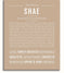 Shae Personalized Name Meaning Art Prints – Name Stories