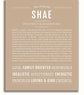 Shae Personalized Name Meaning Art Prints – Name Stories