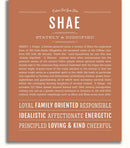 Shae Personalized Name Meaning Art Prints – Name Stories