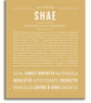 Shae Personalized Name Meaning Art Prints – Name Stories