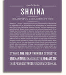 Shaina | Name Art Print – Name Stories