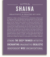 Shaina | Name Art Print – Name Stories