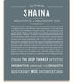 Shaina Personalized Name Meaning Art Prints – Name Stories