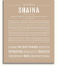 Shaina Personalized Name Meaning Art Prints – Name Stories