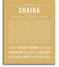 Shaina Personalized Name Meaning Art Prints – Name Stories