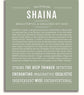 Shaina | Name Art Print – Name Stories