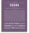 Shana Personalized Name Meaning Art Prints – Name Stories