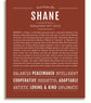 Shane | Name Art Print – Name Stories