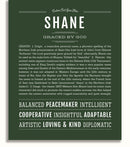 Shane | Name Art Print – Name Stories