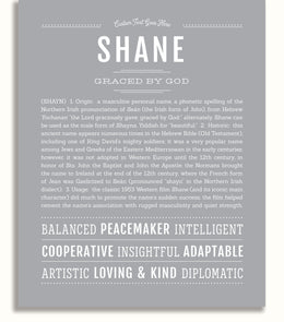 Shane | Name Art Print – Name Stories