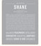 Shane Personalized Name Meaning Art Prints – Name Stories