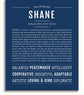 Shane Personalized Name Meaning Art Prints – Name Stories