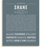 Shane Personalized Name Meaning Art Prints – Name Stories