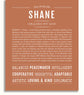 Shane Personalized Name Meaning Art Prints – Name Stories