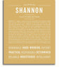 Shannon Personalized Name Meaning Art Prints – Name Stories