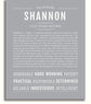 Shannon Personalized Name Meaning Art Prints – Name Stories