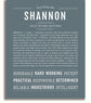 Shannon Personalized Name Meaning Art Prints – Name Stories