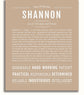 Shannon Personalized Name Meaning Art Prints – Name Stories