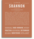 Shannon Personalized Name Meaning Art Prints – Name Stories