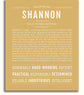 Shannon Personalized Name Meaning Art Prints – Name Stories