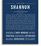 Shannon (male) | Name Art Print – Name Stories