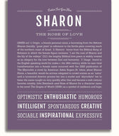 Sharon Personalized Name Meaning Art Prints – Name Stories