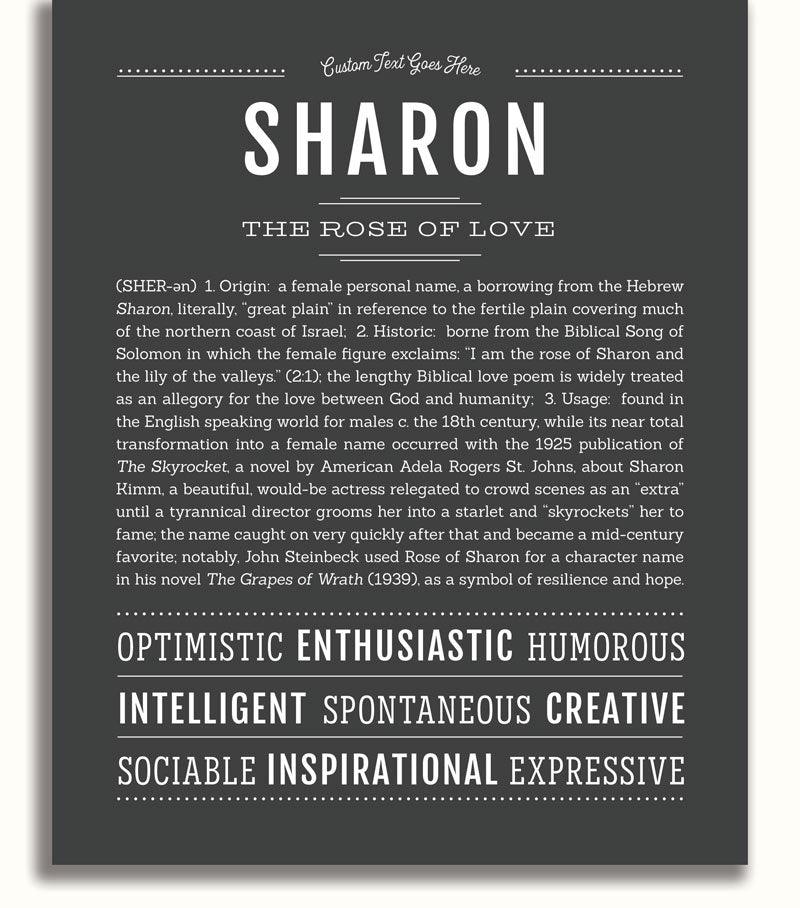 Sharon | Name Art Print – Name Stories