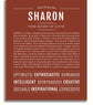 Sharon | Name Art Print – Name Stories