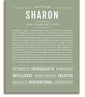 Sharon Personalized Name Meaning Art Prints – Name Stories