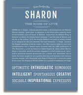 Sharon | Name Art Print – Name Stories