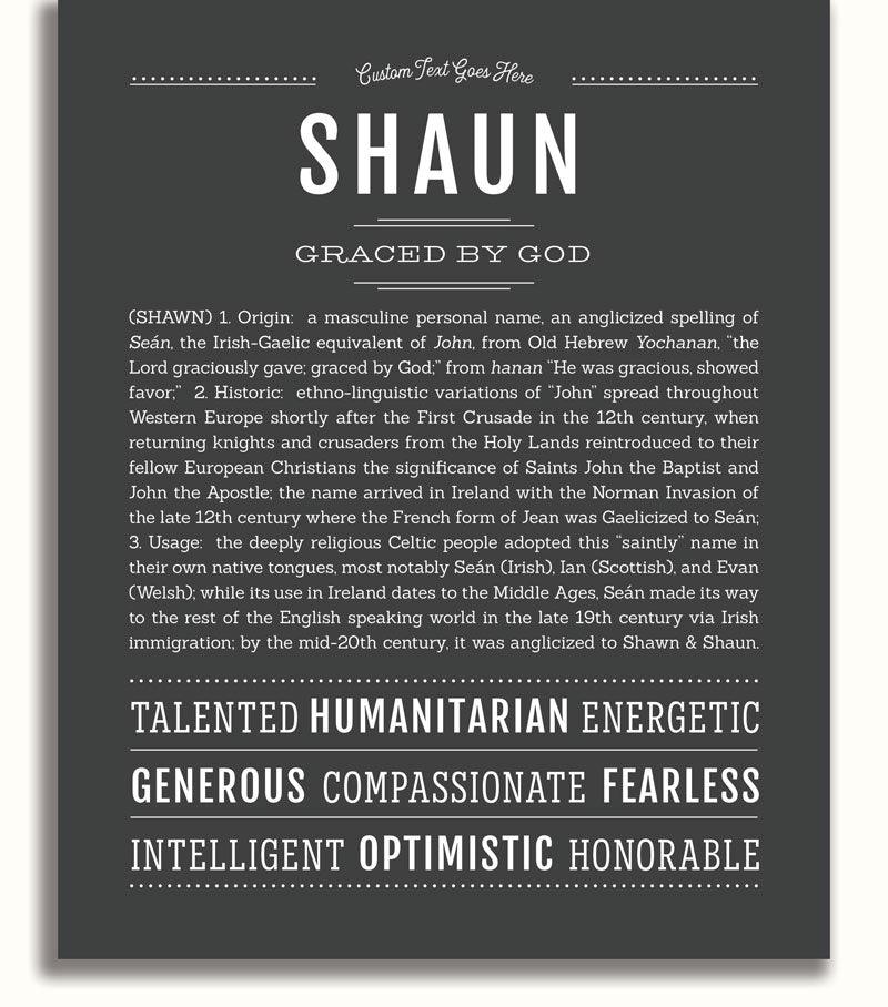 Shaun | Name Art Print – Name Stories