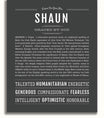 Shaun | Name Art Print – Name Stories