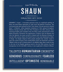 Shaun | Name Art Print – Name Stories