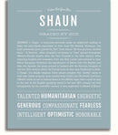 Shaun | Name Art Print – Name Stories