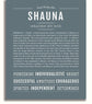 Shauna Personalized Name Meaning Art Prints – Name Stories
