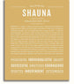 Shauna Personalized Name Meaning Art Prints – Name Stories
