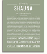 Shauna | Name Art Print – Name Stories