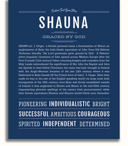 Shauna | Name Art Print – Name Stories